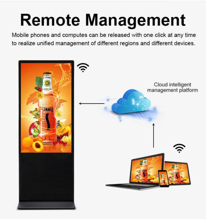 65 Inch Floor Standing Digital Signage For Retail Stores | FUNLCD
