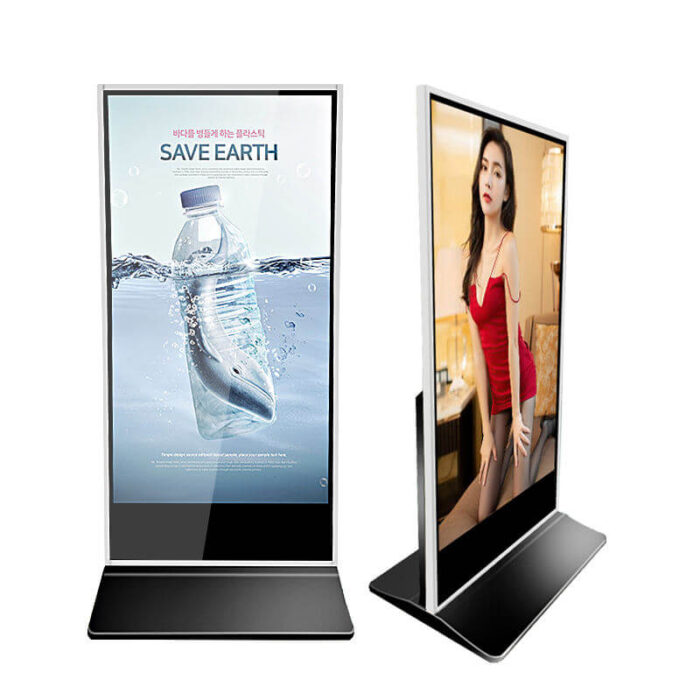 75 Inch IR Touch Floor Stand Android Digital Signage | FUNLCD